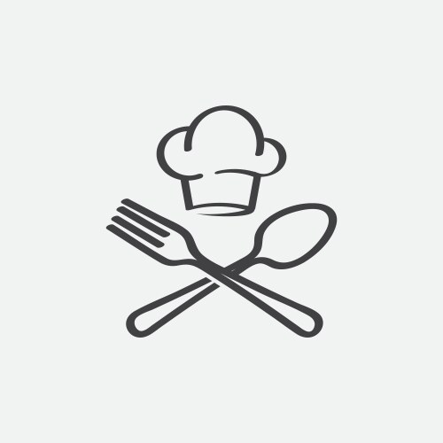 Knife fork and spoon Royalty Free Vector Image