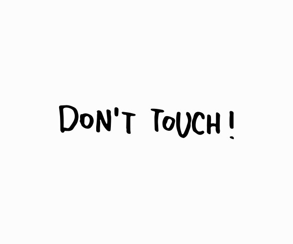 Do not touch people icon Royalty Free Vector Image