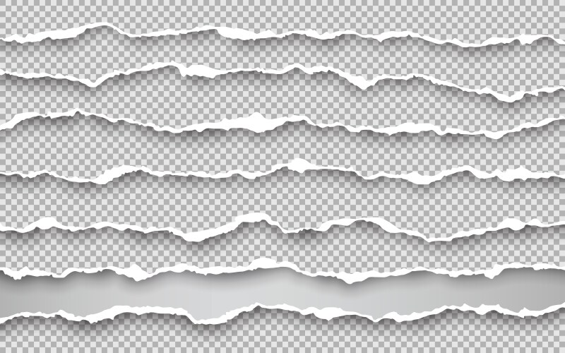 Torn a half sheet of transparent paper Royalty Free Vector