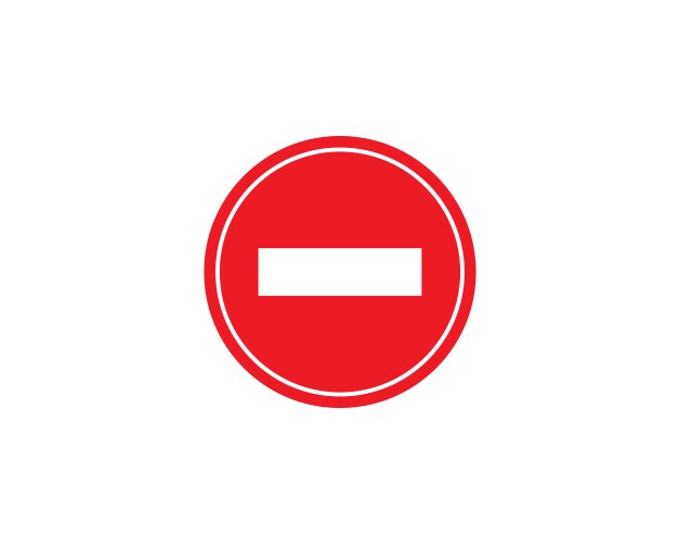 No parking circle road sign icon in doodle Vector Image