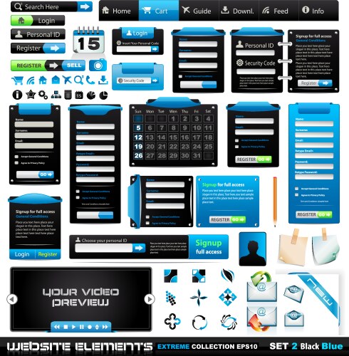 Web design elements Royalty Free Vector Image - VectorStock
