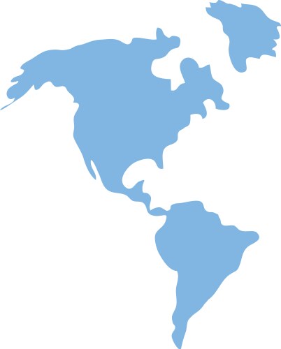 America map icon in black and white Royalty Free Vector