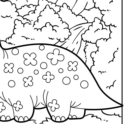 Hello spring coloring page Royalty Free Vector Image