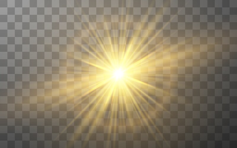 Glowing lights effect on transparent background Vector Image