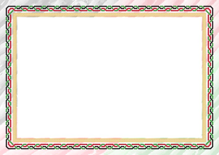 Vertical frame and border with palestine flag Vector Image