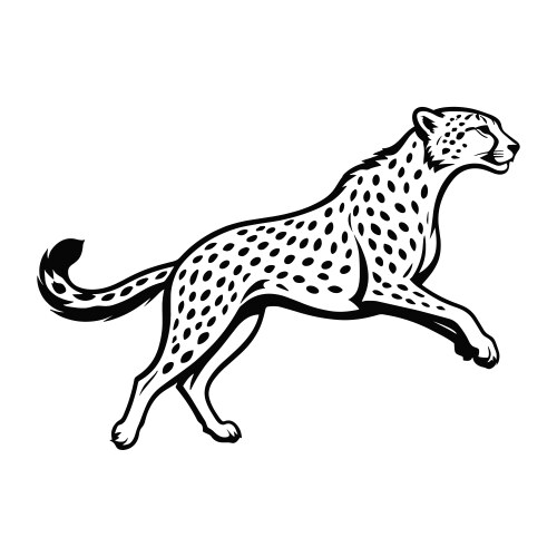 Running cheetah icon animal logo Royalty Free Vector Image