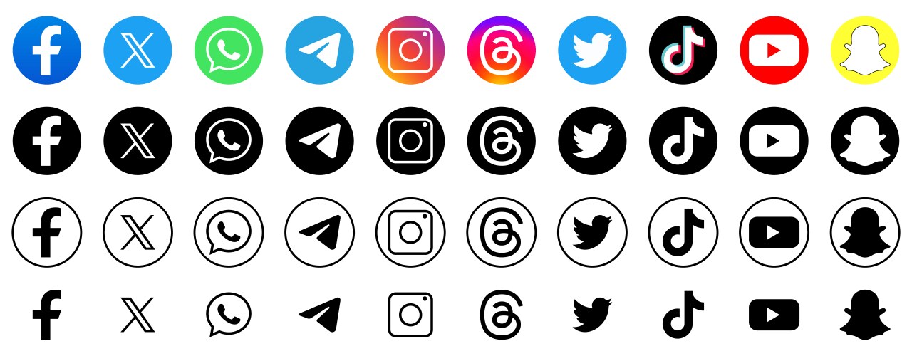 Facebook Twitter Vector Images (over 6,200)