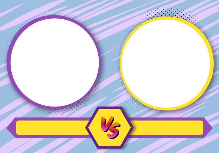 Versus comic frame vs comics book frames Vector Image