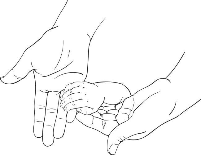 Baby hand Royalty Free Vector Image - VectorStock