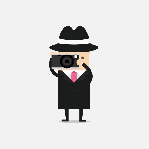 Detective logo design Royalty Free Vector Image