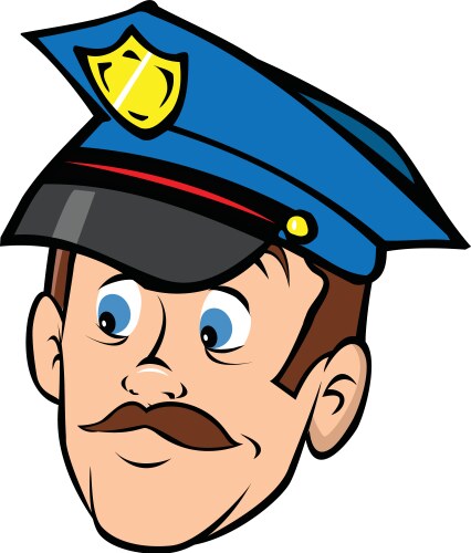 Cartoon policeman Royalty Free Vector Image - VectorStock