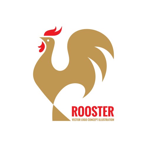 Rooster Logo Template Royalty Free Vector Image