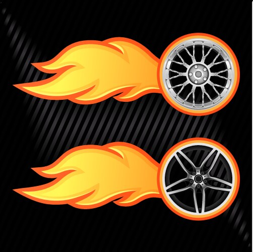 Burning tyre image Royalty Free Vector Image - VectorStock