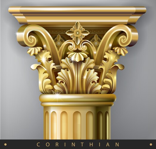 Corinthian realistic antique greek temple Vector Image