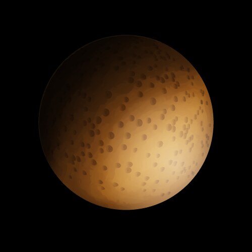 Realistic mercury planet with texture colorful Vector Image