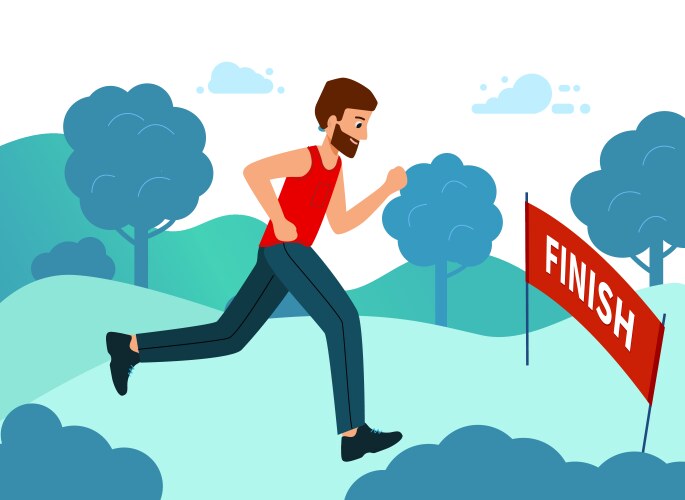 Marathon Cartoon Finish Vector Images (over 1,000)
