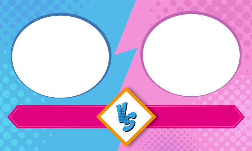 Versus comic frame vs comics book frames Vector Image