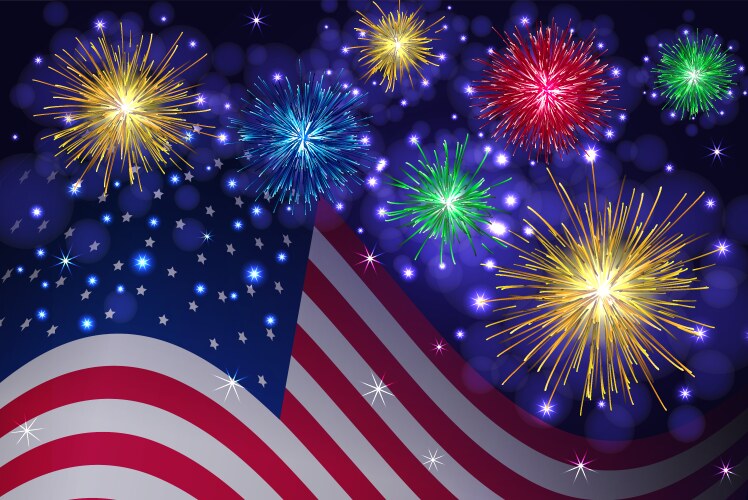 Shiny usa celebration independence day concept Vector Image