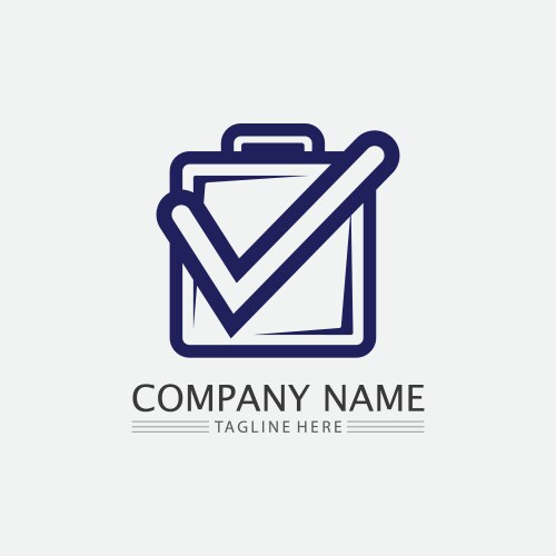 Checklist check mark logo or icon tick symbol Vector Image