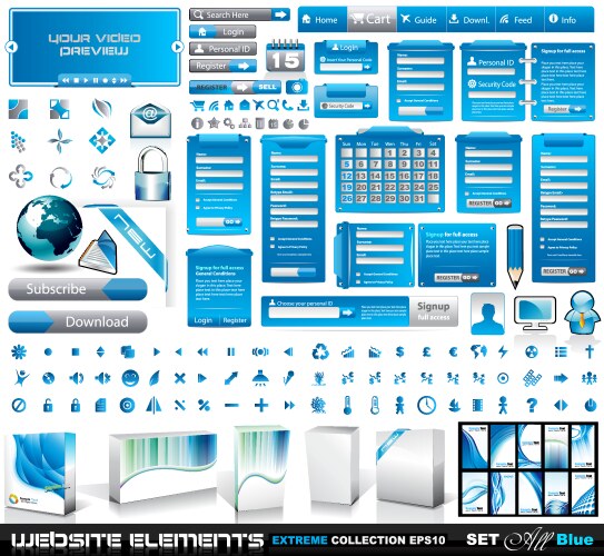 Web design elements Royalty Free Vector Image - VectorStock