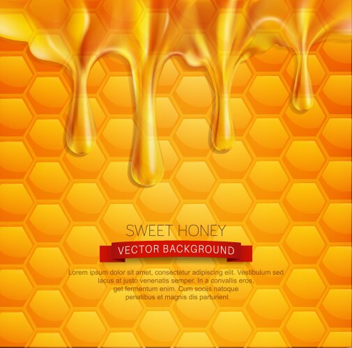 Bright honey background Royalty Free Vector Image