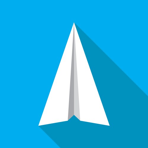 Paper plane icon papercraft origami airplane sign Vector Image