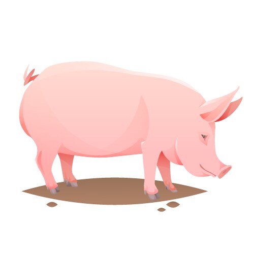 Pig farm animal Royalty Free Vector Image - VectorStock