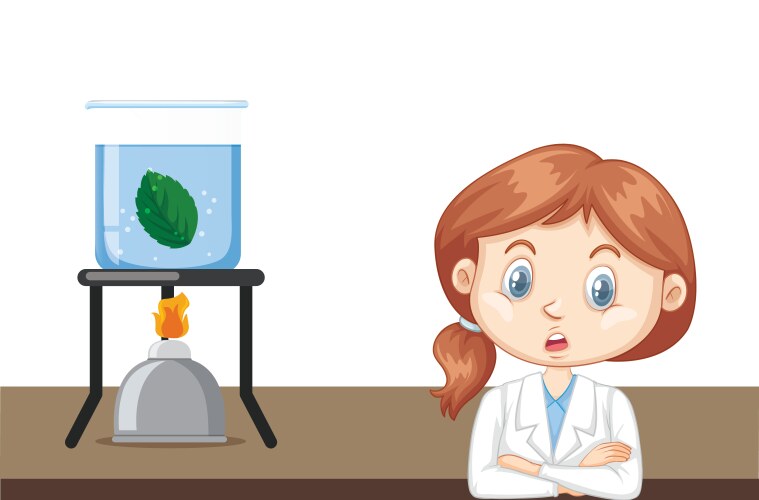 Young girl scientist Royalty Free Vector Image Young girl scientist Royalty Free Vector Image