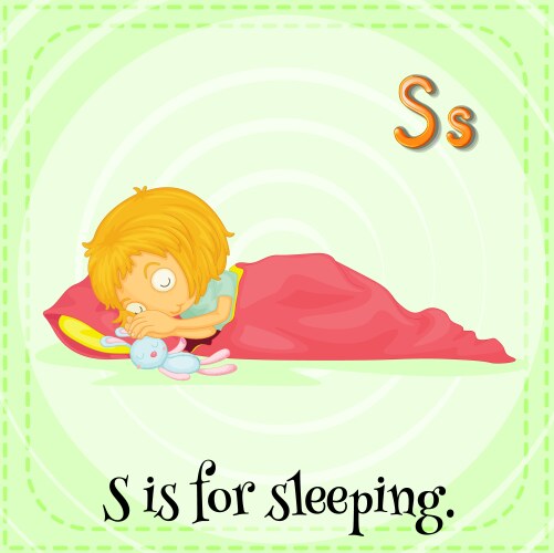 Sleeping Flashcard Vector Images (43)