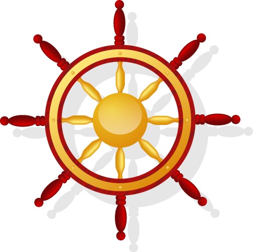 Natural or true color wheel with 4-primary colors Vector Image