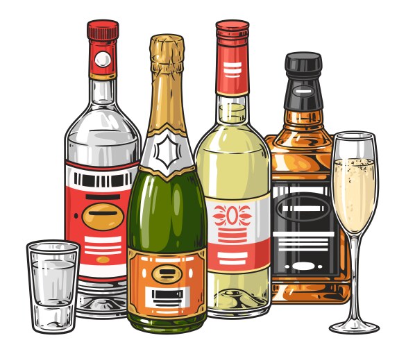 Alcohol drink whisky Royalty Free Vector Image