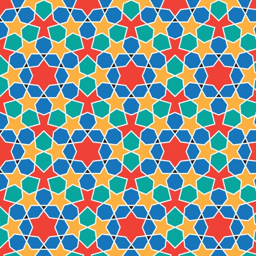 Arabic pattern seamless background Royalty Free Vector Image