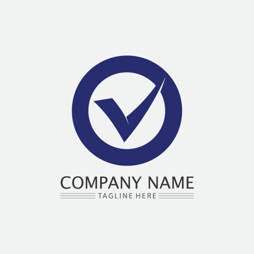 Checklist check mark logo or icon tick symbol Vector Image