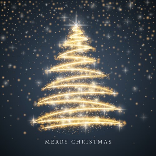 Illuminated christmas tree Royalty Free Vector Image