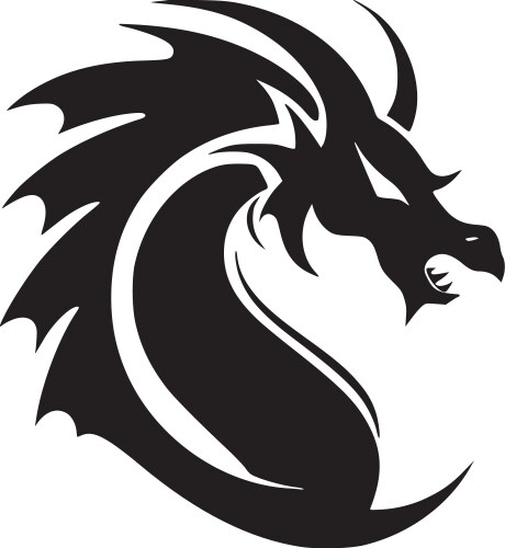 Simple dragon sign Royalty Free Vector Image - VectorStock
