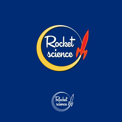 Rocket automation logo design template Royalty Free Vector