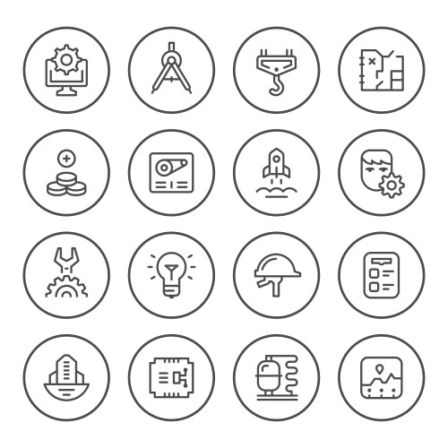 Architecture icons universal set Royalty Free Vector Image