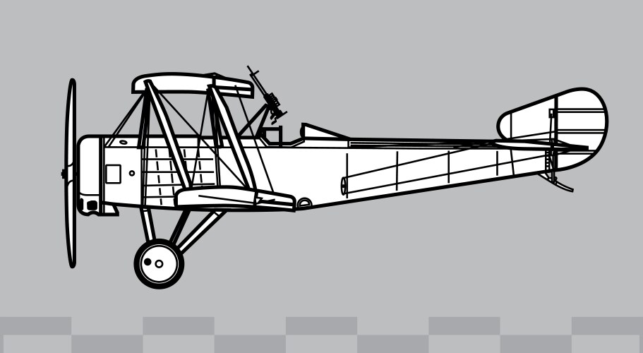 Sopwith Strutter WWI Fighter Royalty Free Vector Image