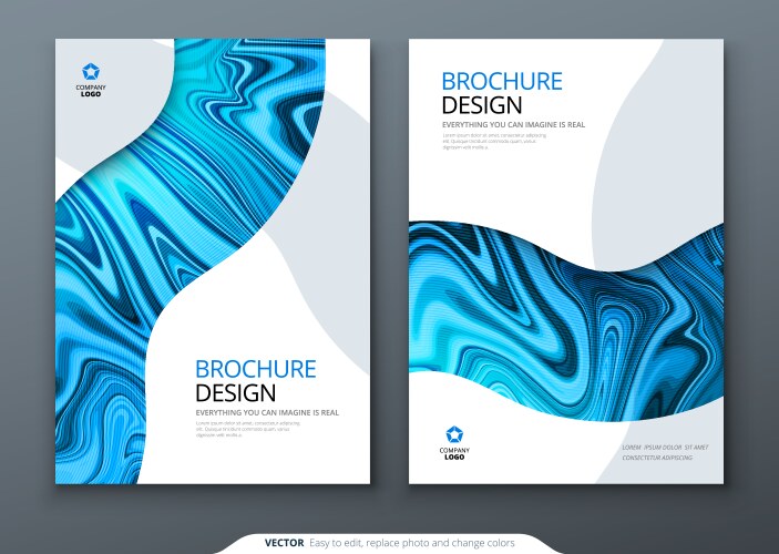 Cover page design template trendy brochure layout Vector Image