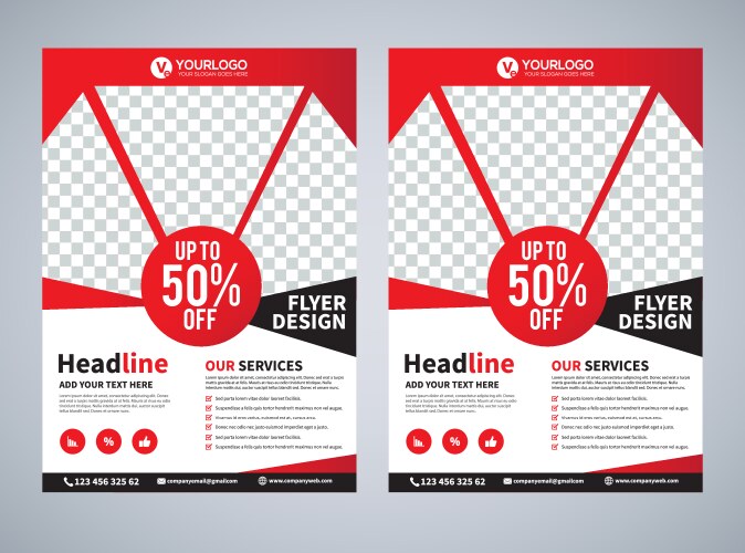 Flyer design template Royalty Free Vector Image
