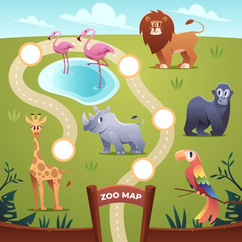 Gradient zoo map Royalty Free Vector Image - VectorStock