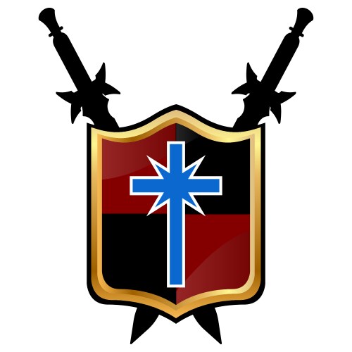 Templar shield icon Royalty Free Vector Image - VectorStock