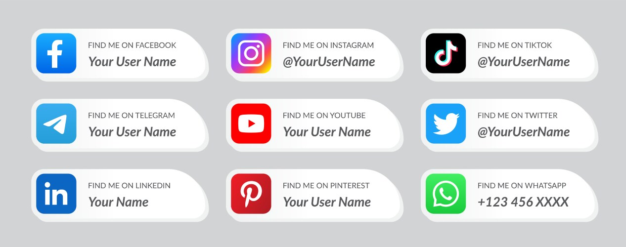 Instagram Lower Third Vector Images (55)