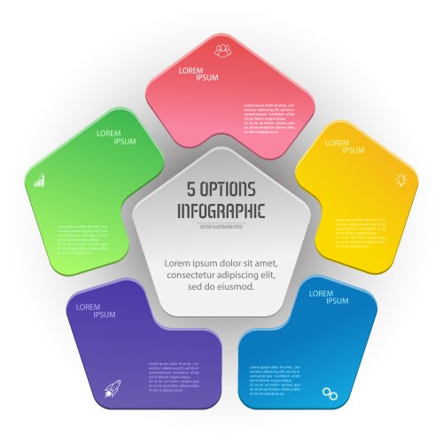 Pentagon Infographic Vector Images (over 1,200)