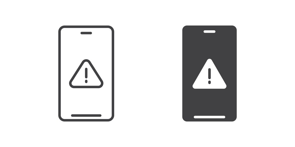 Phone notifications icon in flat style smartphone Vector Image