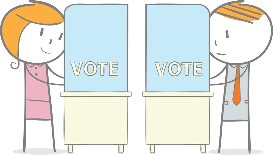 American elections infographics icon set voting Vector Image