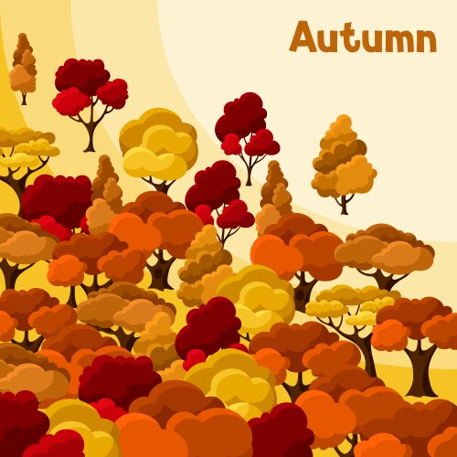 Autumn stylized tree Royalty Free Vector Image