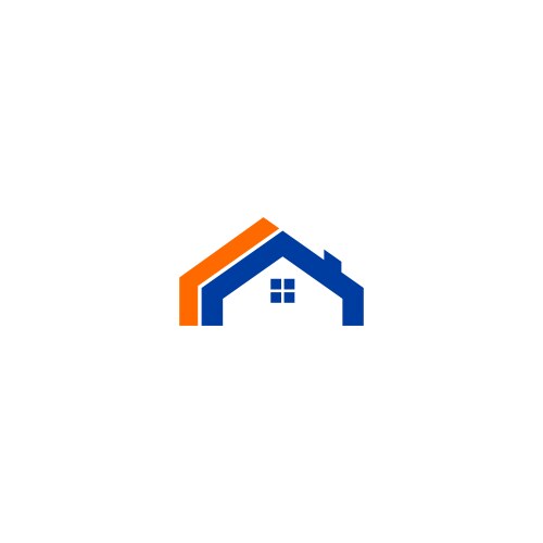 House glass logo design template isolated Vector Image