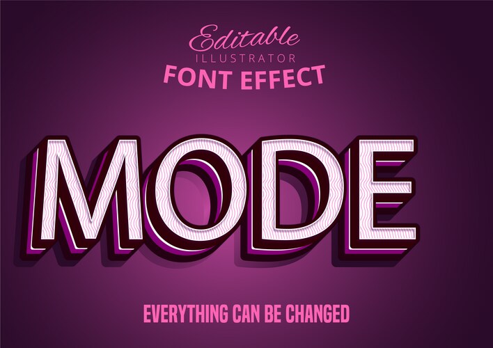 Colorful gradient font effect Royalty Free Vector Image