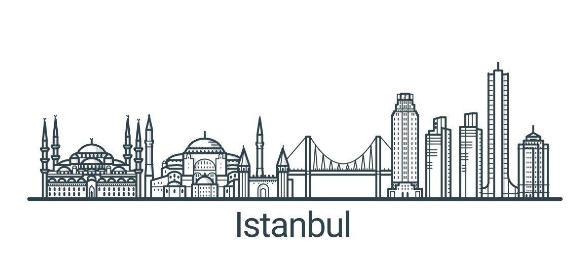 Istanbul city silhouette Royalty Free Vector Image